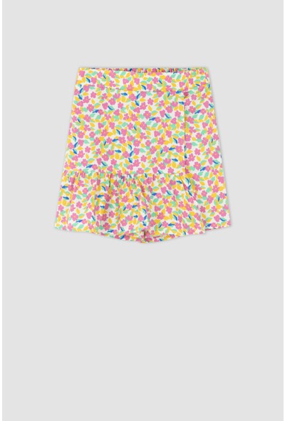 DeFacto Kız Çocuk Şort Etek Poplin Etek X7630A622SM