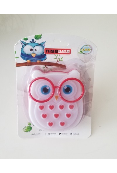 Nisa Luce Baykuş Ledli Gece Lambası Kırmızı Nisa Luce Baykuş Ledli Gece Lambası Kırmızı