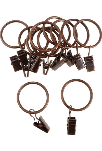 Seasong 12 Adet Set 25MM / 32MM Antika Metal Perde Halkaları Klips ve Kirpik Bakır 25MM (Yurt Dışından) Seasong 12 Adet Set 25MM / 32MM Antika Metal Perde Halkaları Klips ve Kirpik Bakır 25MM (Yurt Dışından)
