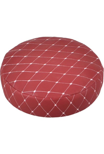 Prettyia Yuvarlak Dışkı Kapağı Koruyucu Kafes Deseni Barstool Slipcover RED_33X10CM (Yurt Dışından)