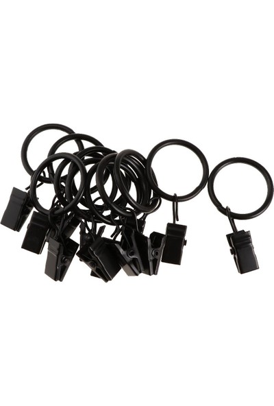 Seasong 12 Adet Halkalar Perde Klipsleri Güçlü Demir Dekoratif Perdelik Pencere Perde Siyah Porselen 32mm (Yurt Dışından) Seasong 12 Adet Halkalar Perde Klipsleri Güçlü Demir Dekoratif Perdelik Pencere Perde Siyah Porselen 32mm (Yurt Dışından)