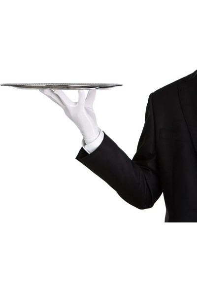 Garson Servis Eldiveni Beyaz Renk Pamuklu Esnek Kumaş Garson Servis Eldiveni Beyaz Renk Pamuklu Esnek Kumaş