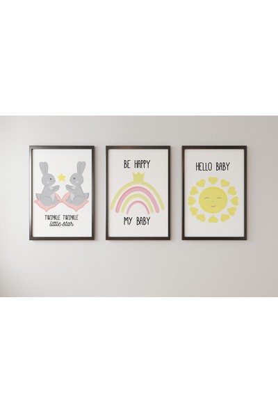 Uckanlar 3'lü Çerçeveli Tablo Tasarımı, Dekor, Çocuk Odası, Bebek Odası, Dekoratif, Siyah Çerçeveli Uckanlar 3'lü Çerçeveli Tablo Tasarımı, Dekor, Çocuk Odası, Bebek Odası, Dekoratif, Siyah Çerçeveli
