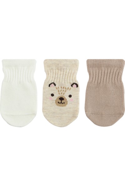 Bross 3lü Hayvan Desenli Yenidoğan Eldiven