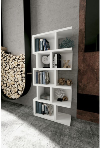 Sanal Mobilya Nova Kitaplık Str Beyaz (25 mm Kalılınğında) Sanal Mobilya Nova Kitaplık Str Beyaz (25 mm Kalılınğında)