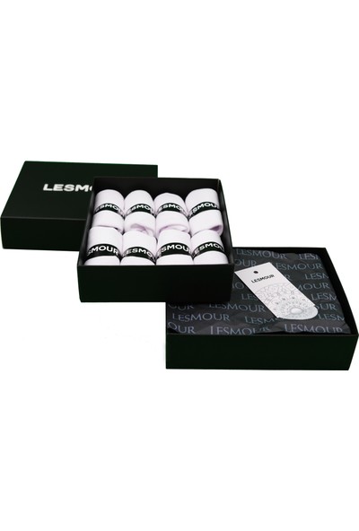 Lesmour Erkek 8'li Premium Bambu Patik Çorap Kutulu