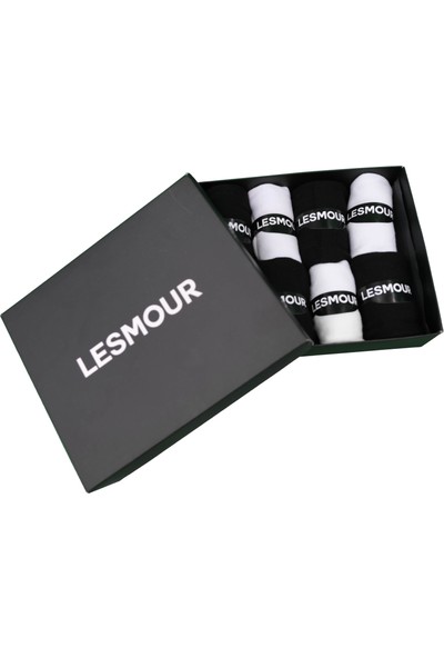 Lesmour Erkek 8'li Premium Bambu Patik Çorap Kutulu