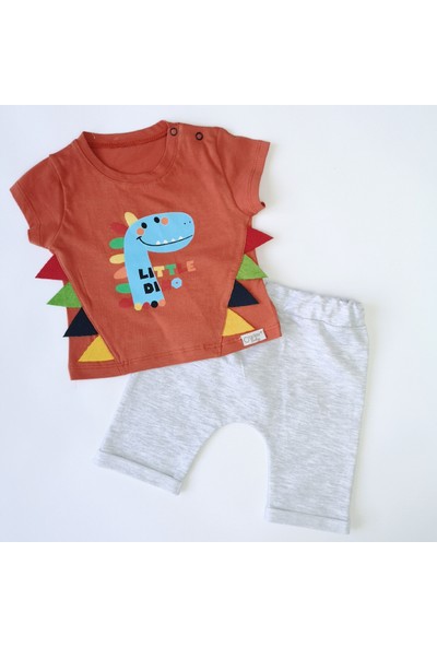 Divonette Little Dino Baskılı Bebek Tişört Şort Takım Divonette Little Dino Baskılı Bebek Tişört Şort Takım