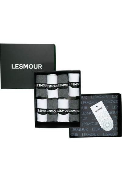 Lesmour Kadın 8'li Premium Bambu Patik Çorap Kutulu