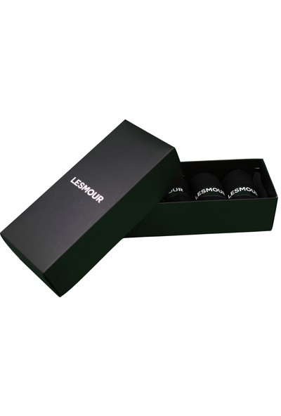 Lesmour Erkek 6'lı Premium Bambu Patik Çorap Kutulu