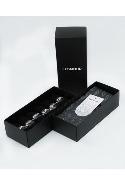 Lesmour Kadın 6'lı Premium Bambu Patik Çorap Kutulu