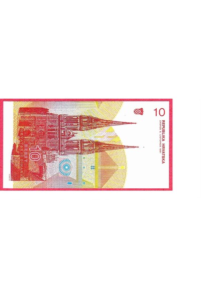 TK Hırvatistan Croatıa 10 Dinar 1991 Unc Çil TK Hırvatistan Croatıa 10 Dinar 1991 Unc Çil
