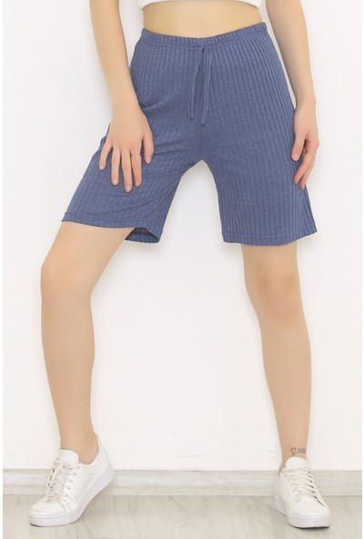 Bkmc Fitilli Şort Indigo Bkmc Fitilli Şort Indigo