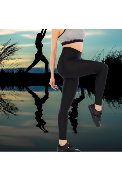 ECE Kadın Yarı Parlak Yüksel Bel Tayt