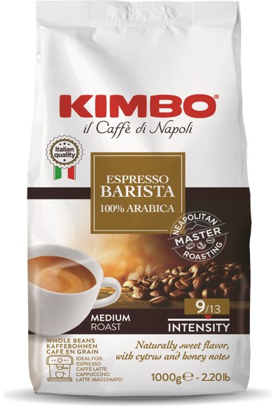 Kimbo Espresso Barista 100 %arabica Çekirdek Kahve 1000 Gr. Kimbo Espresso Barista 100 %arabica Çekirdek Kahve 1000 Gr.