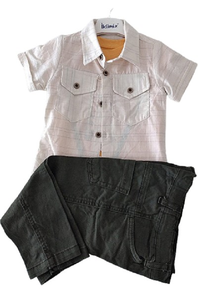 Iklimix Gömlek Pantolon Tişört 3 Lü Erkek Çocuk Takım