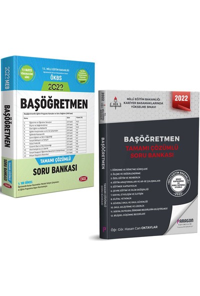 Paragon Yayınları 2022 Başöğretmen Soru Bankası 2'li Set