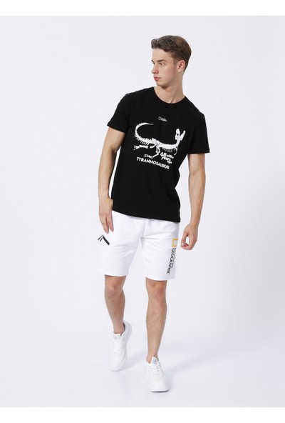 National Geographic Beyaz Erkek Sweat Şort C-Hılls