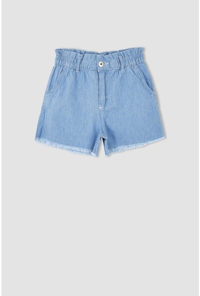 DeFacto kız Çocuk Paperbag Esnek Belli Jean ŞORT T3318A622HS DeFacto kız Çocuk Paperbag Esnek Belli Jean ŞORT T3318A622HS