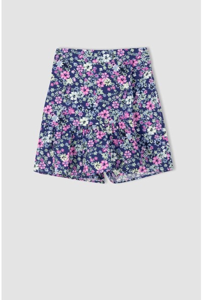 DeFacto Kız Çocuk Şort Etek Poplin Etek X7630A622SM