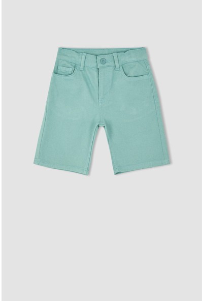 DeFacto Erkek Çocuk Regular Fit Gabardin Bermuda Y1024A622SM