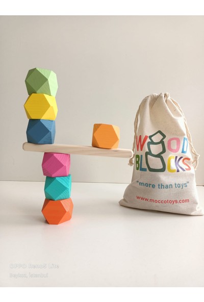 Woodblocks Waldorf Ahşap Denge Kulesi 7 Li