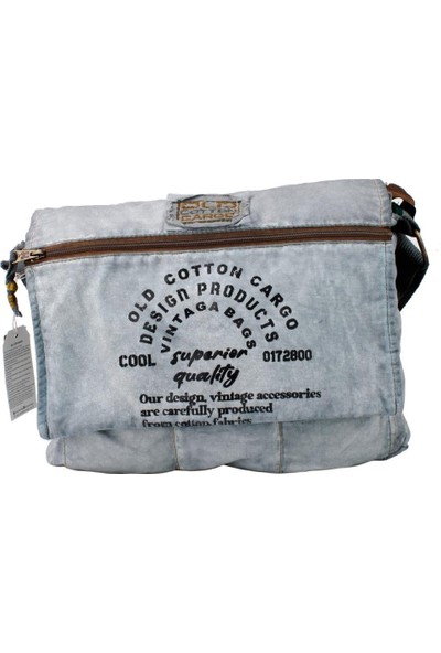 Old Cotton Cargo Gri Mulater Bag Oil Omuz Çantası-Laptop ÇANTASI-8128