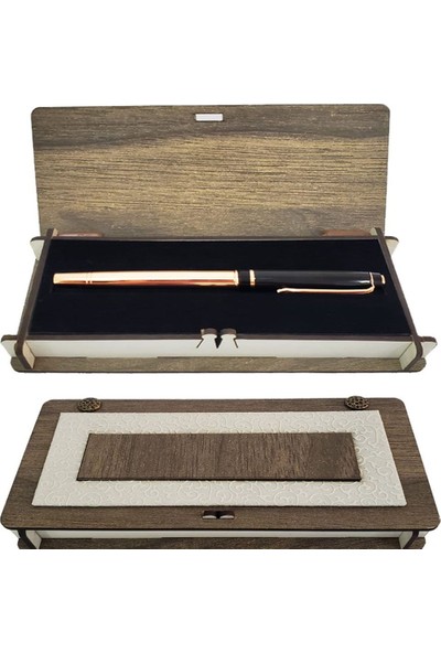 Daha Yok Mu Deri Kutulu Bakır Roller Kalem