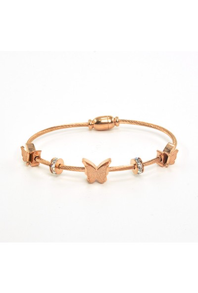 Steel Jewelry Pandora Rose Kelebek Detay Bileklik