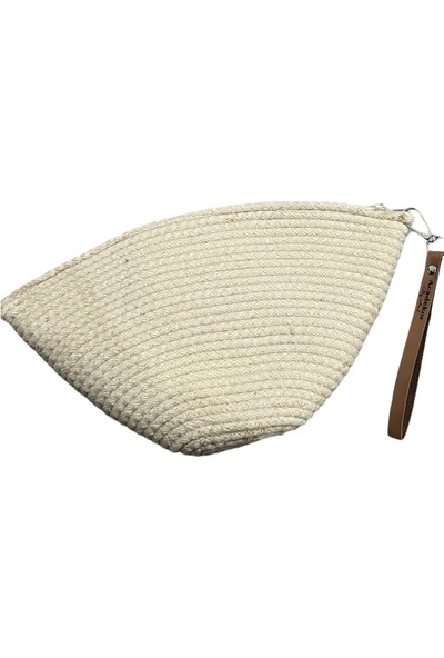Acadekor Hasır Portföy Çanta, El Yapımı Clutch Çanta