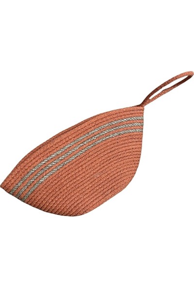 Acadekor Hasır Çanta, El Yapımı Örgü Clutch, Portföy Çanta Turuncu