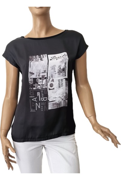 Boutiqua Siyah Ön Saten Arka Penye