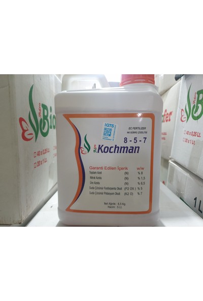 Kochman 8.5.7 Npk Yaprak ve Damlama Sulama Gübresi 5 Lt Kochman 8.5.7 Npk Yaprak ve Damlama Sulama Gübresi 5 Lt