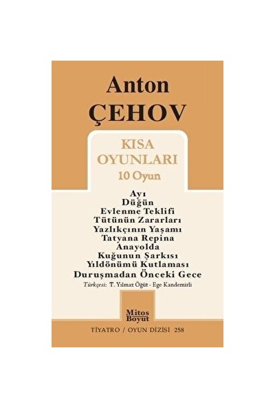 Anton Çehov Kısa Oyunları (10 Oyun) - Anton Pavloviç Çehov