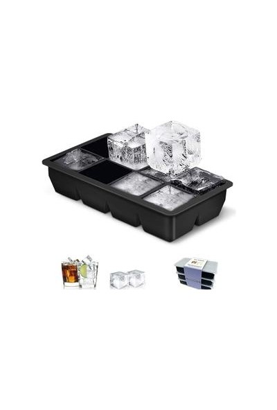 Xinhang 8 Izgaralar Kare Buz Küpü 22 cm * 11.5 cm * 5 Cm, Siyah (Yurt Dışından)