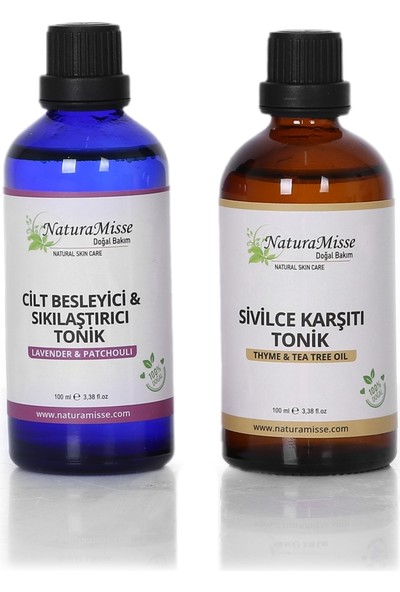 NaturaMisse Cilt Besleyici ve Sıkılaştırıcı Tonik 100 ml - Sivilce Karşıtı Tonik 100 ml (2X100 Ml) NaturaMisse Cilt Besleyici ve Sıkılaştırıcı Tonik 100 ml - Sivilce Karşıtı Tonik 100 ml (2X100 Ml)