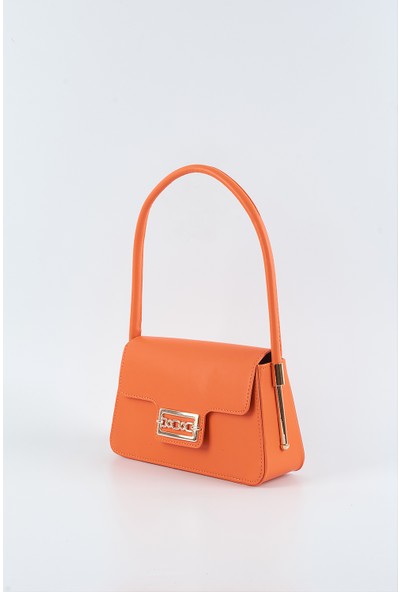 Crocos Kadın Sade ve Şık Tokalı Çıtçıt Kapama Yuvarlak Kol Askılı El ve Kol Çantası