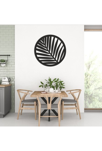 Yaprak Soyut Ahşap Dekor 50X50 cm