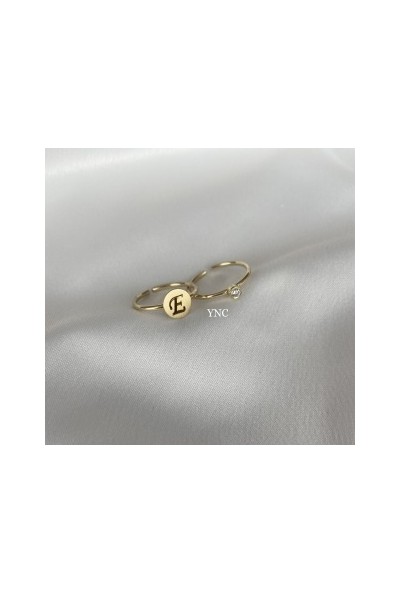 Ync Mücevher 925 Ayar Gümüş Ayarlanabilir Plaka Harf Yüzük ve Zirkon Taşlı Yüzük Ync Mücevher 925 Ayar Gümüş Ayarlanabilir Plaka Harf Yüzük ve Zirkon Taşlı Yüzük