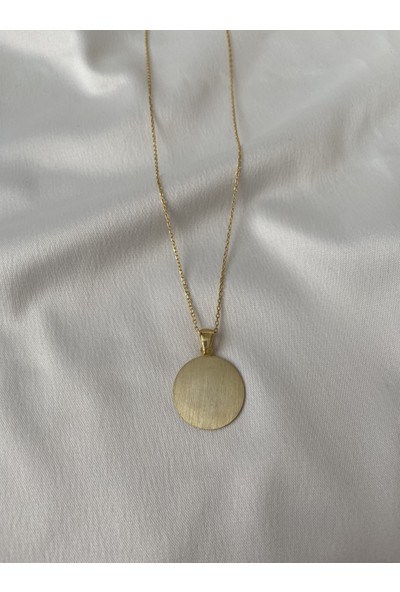 Ync Mücevher 925 Ayar Gümüş Brose Zeminli Yuvarlak Plaka Kolye Ync Mücevher 925 Ayar Gümüş Brose Zeminli Yuvarlak Plaka Kolye