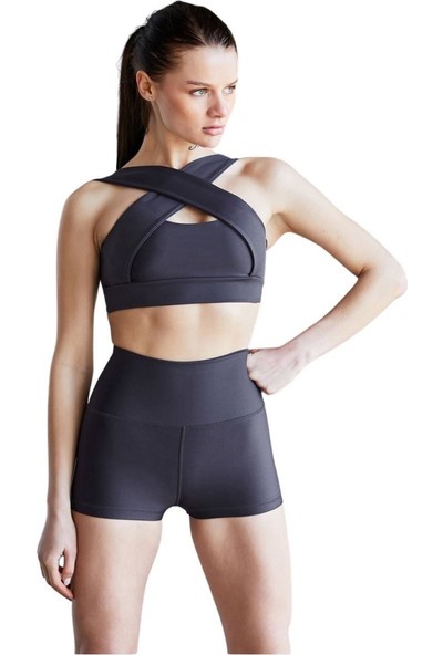 Kadın Spor Şort Antrasit 5031