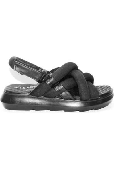 Wizyon 002 Dolgu Taban Çapraz Desen Kadın Sandalet (Yaz 22)