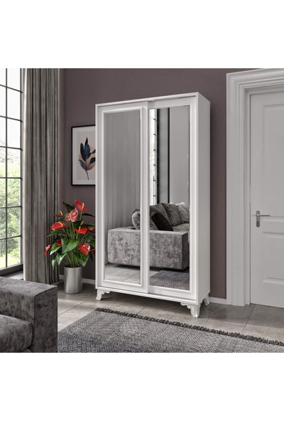 Baby Darling James Sürgülü Çift Aynalı Portmanto %100 Mdf