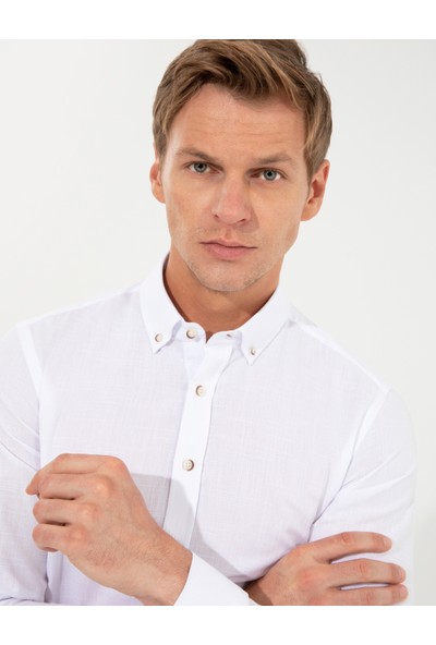 Pierre Cardin Erkek Beyaz Gömlek 50247542-VR013