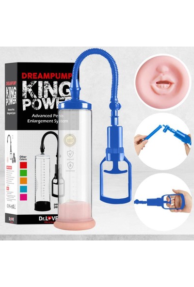 Drlove Penis Pump Men Güçlü Vakumlu Mavi Penis Pompası + Oral Başlık Drlove Penis Pump Men Güçlü Vakumlu Mavi Penis Pompası + Oral Başlık