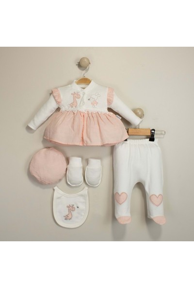 Kız Bebek 5li Zıbın Takım Tavşanlı - Nono Baby - Hastane Çıkış & Zıbın - Pembe - Yenidoğan Kız Bebek 5li Zıbın Takım Tavşanlı - Nono Baby - Hastane Çıkış & Zıbın - Pembe - Yenidoğan