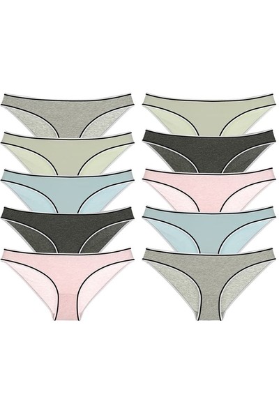 Ilısana 10'lu Kadın Renkli Külot