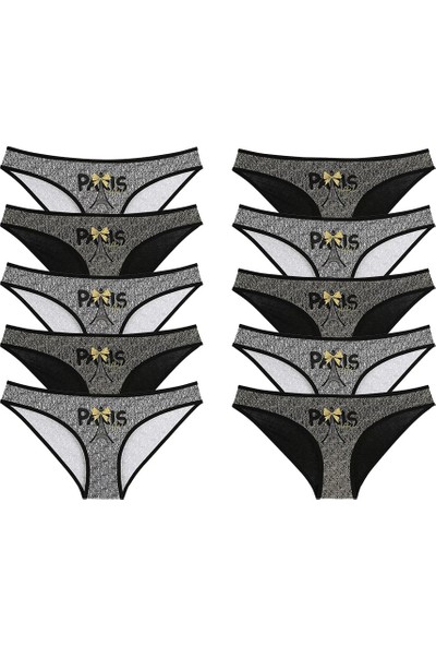 Ilısana 10'lu Paris Baskılı Kadın Külot