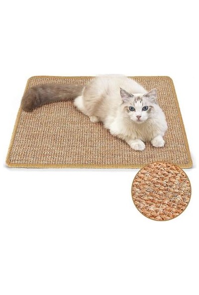 Xinhang Kedi Scratcher Mat, 23.6 x 15.7 Inç Doğal Sisal Kedi Çizik Paspaslar (Yurt Dışından)