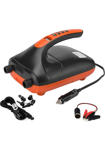 Kkmoon 20PSI Çift Kademeli 6 Adet Başlıklı Taşınabilir Hava Pompası - Turuncu (Yurt Dışından) Kkmoon 20PSI Çift Kademeli 6 Adet Başlıklı Taşınabilir Hava Pompası - Turuncu (Yurt Dışından)